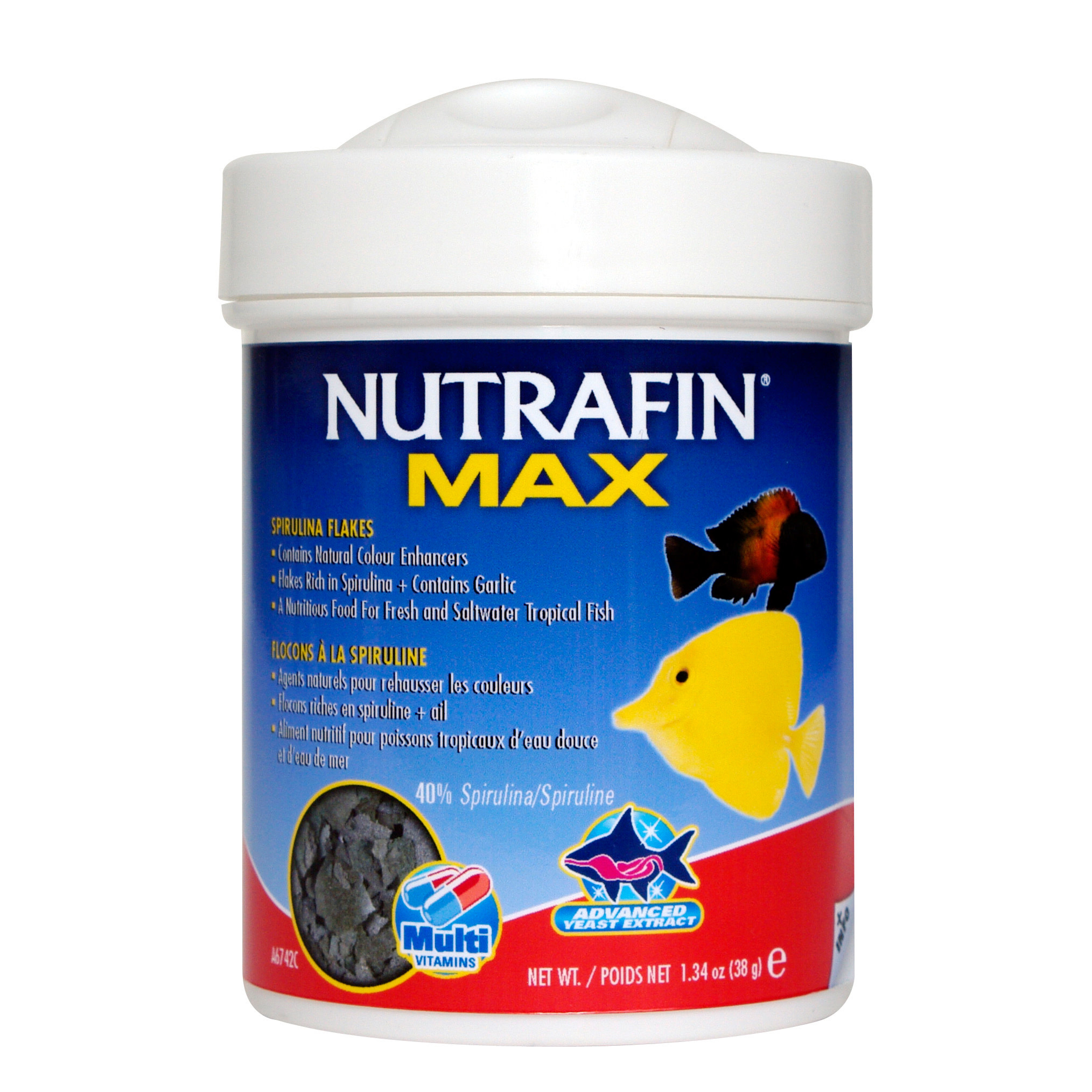 NUTRAFIN MAX FLOCONS ET SPIRULINE POISSONS TROPICAUX 38 G ...