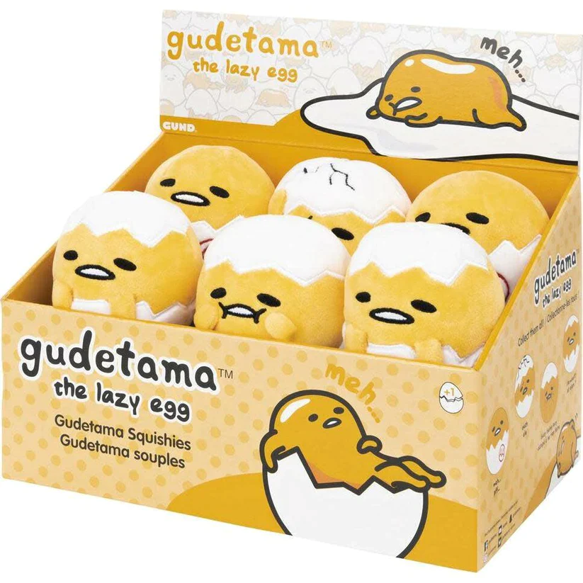 Gudetama Round Squishy Assortment Plush 3.5" - Toy Joy
