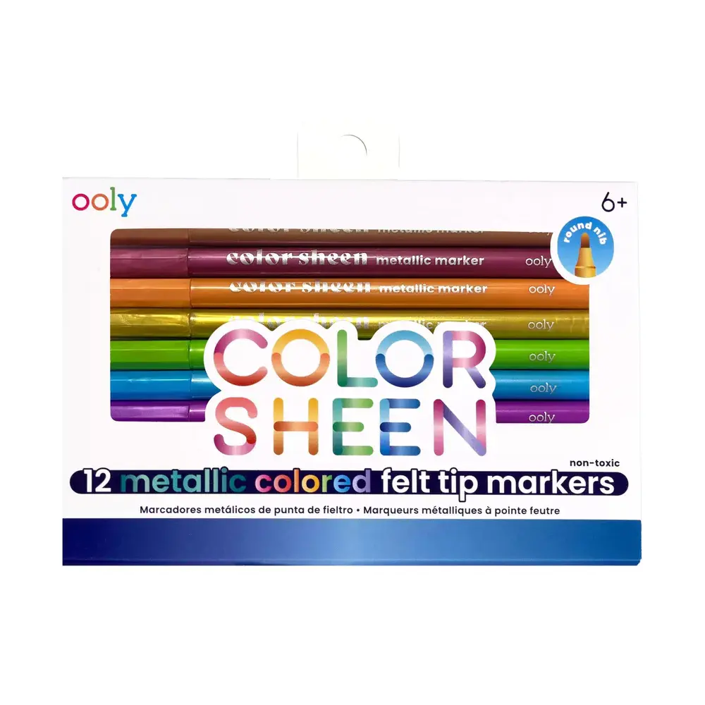 Color Sheen Metallic Markers 12 Pack - Toy Joy