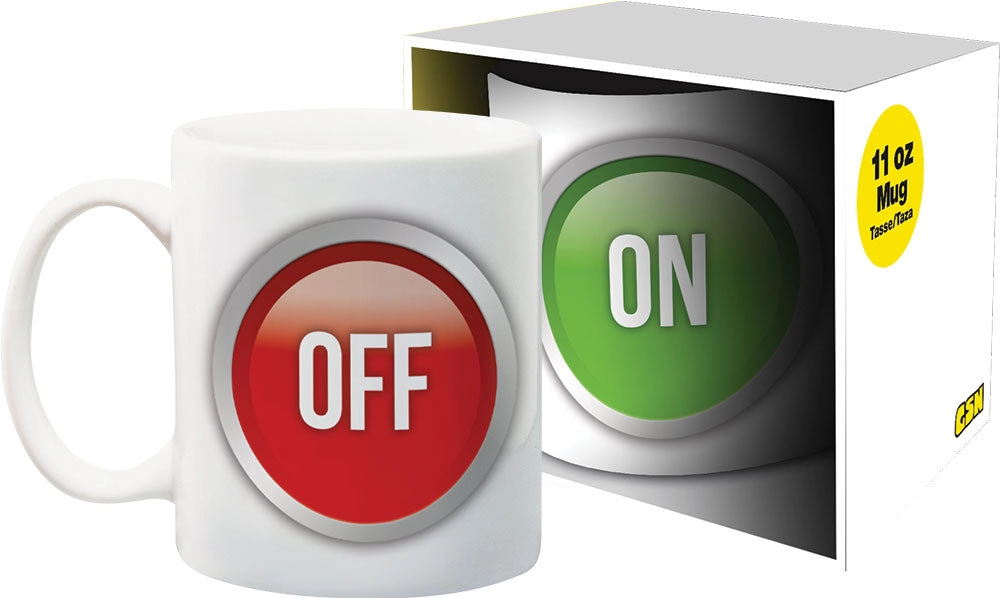 On/Off Button Boxed Mug - Toy Joy
