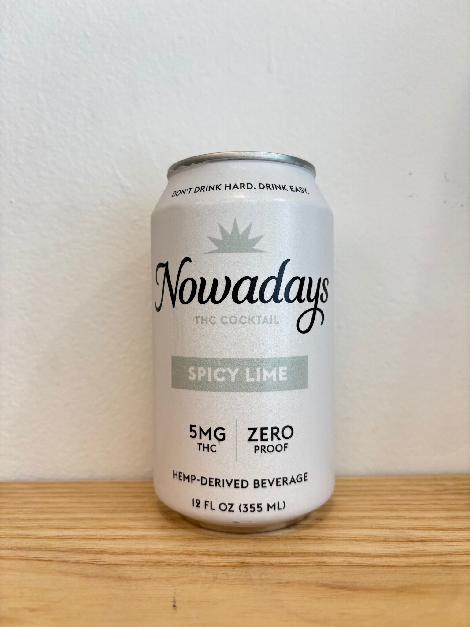 Nowadays THC Cocktail 5mg Spicy Lime 12 oz Can - The Zero Co