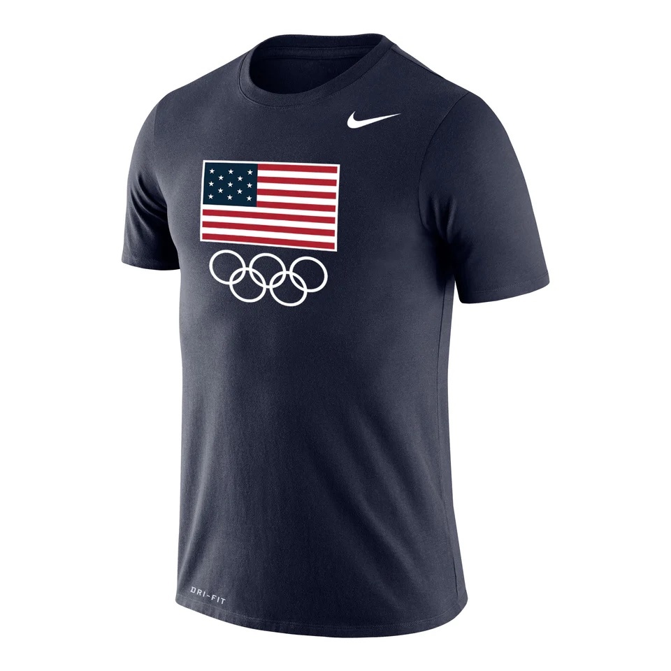 Nike Team USA Olympic Committee Flag & Ring Dri-FIT Short Sleeve Tee ...
