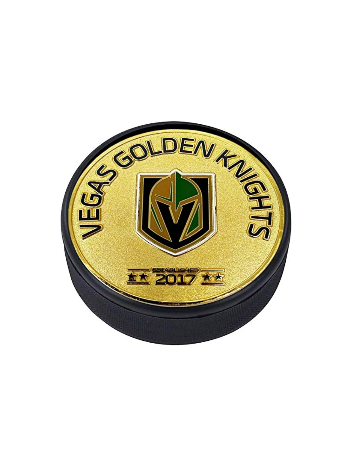 Vegas Golden Knights Silver Established Medallion Puck - Mike Eruzione ...