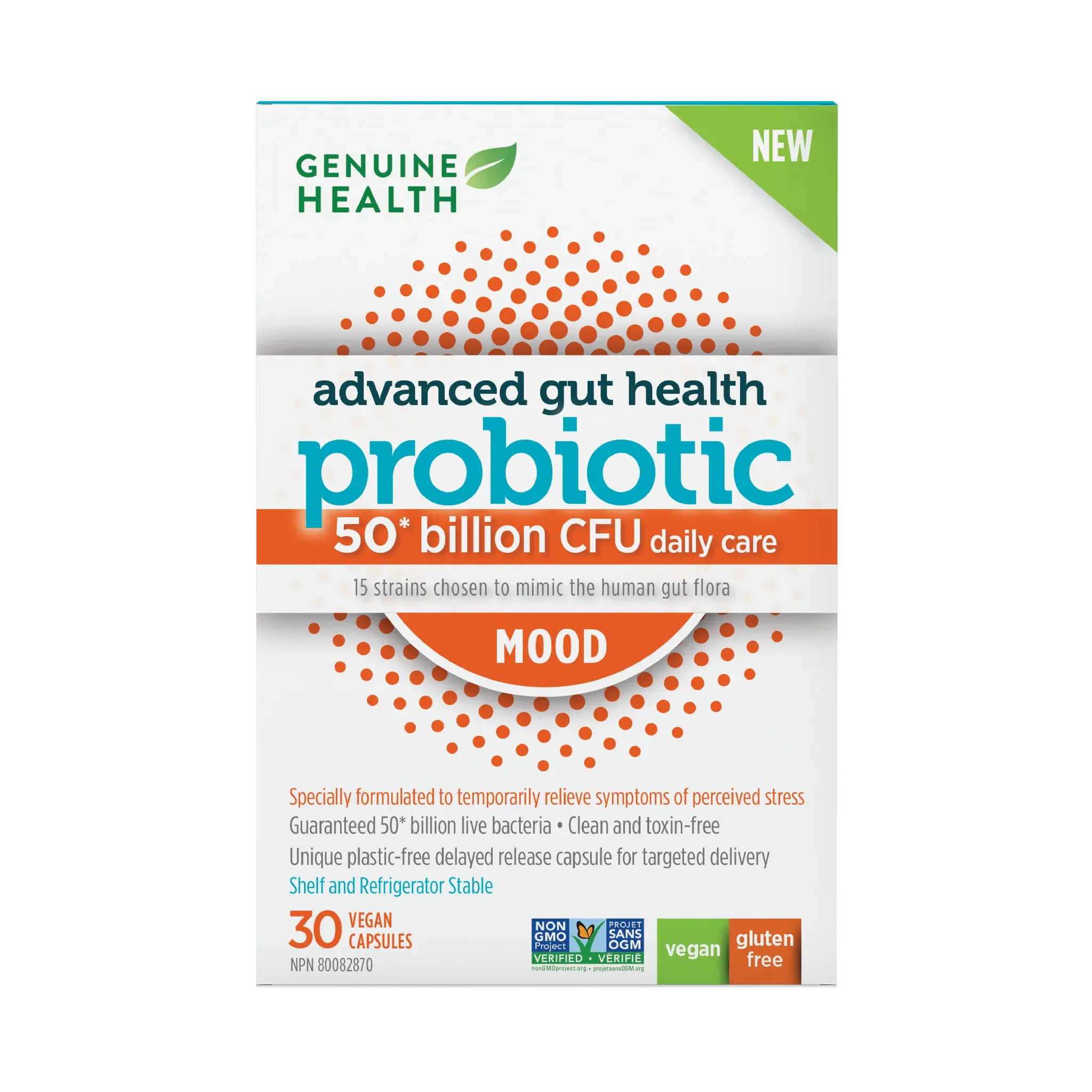 GENUINE HEALTH ADVANCED GUT PROBIOTIC MOOD 50 BILLION CFU 30 CAPS - BMS ...