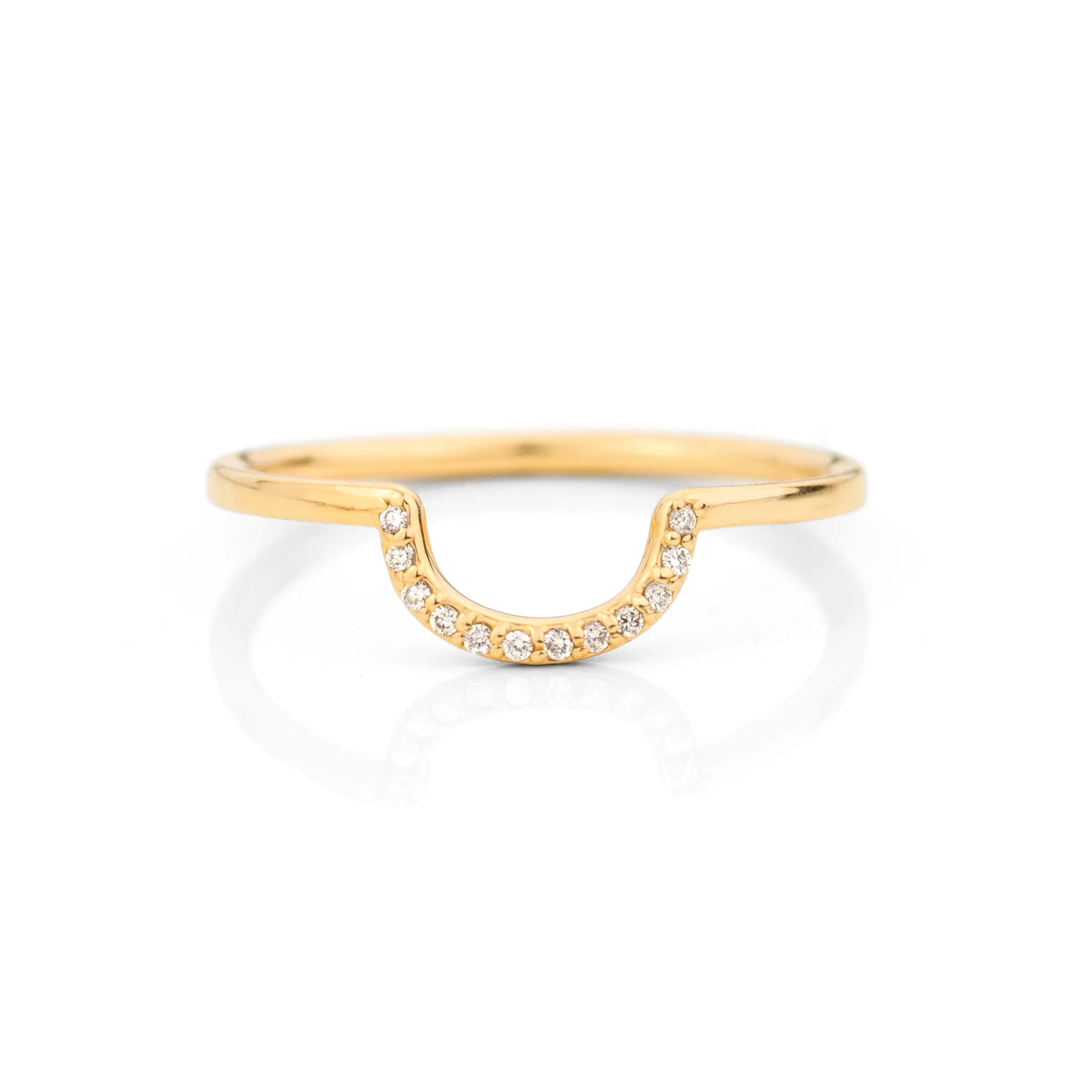 Diamond Deep Curve Ring - Tumbleweed Shop & Studio