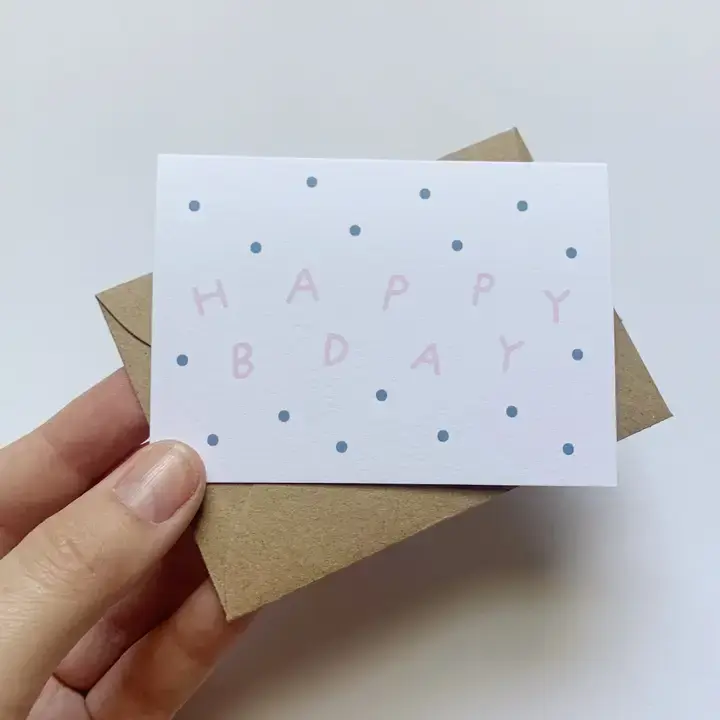Tiny Happy Bday Card - Tumbleweed Shop & Studio