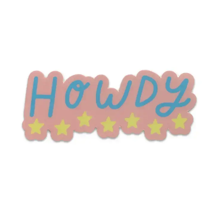 Howdy Sticker - Tumbleweed Shop & Studio