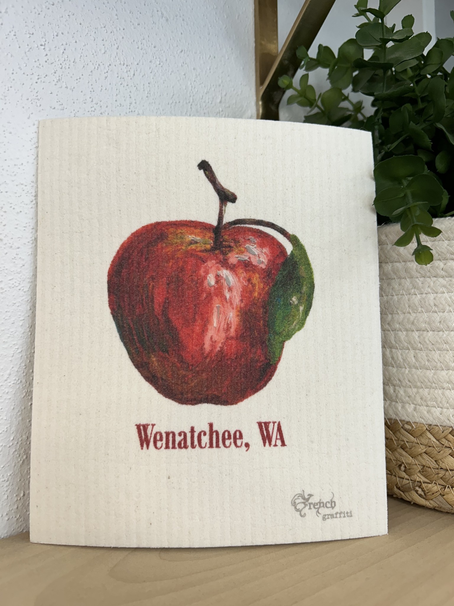 Wenatchee Apple - Swedish Dishcloth - Tumbleweed Shop & Studio