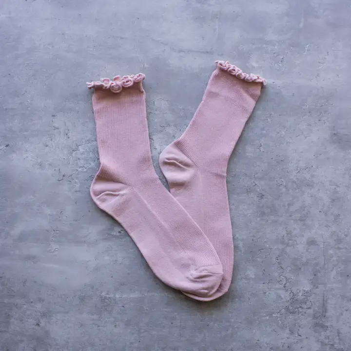 Wednesday Ruffle Socks - Pink - Tumbleweed Shop & Studio