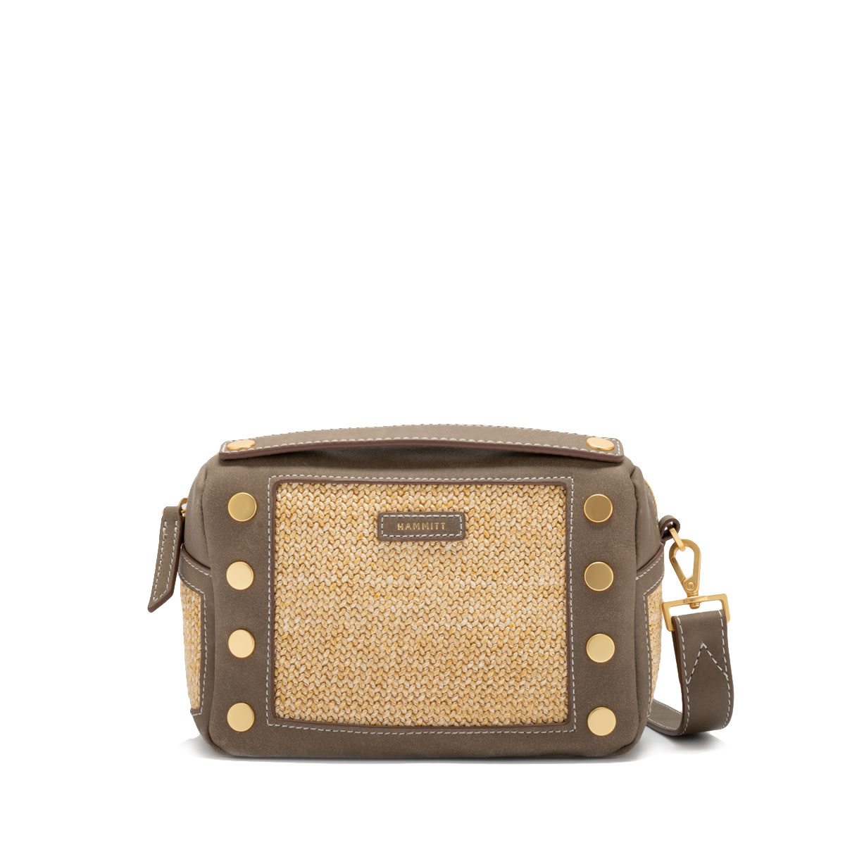 Evan Crossbody Sml- Pewter Raffia- BG - Tumbleweed Shop & Studio