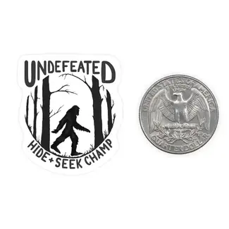 Mini Sticker- Undefeated - Tumbleweed Shop & Studio