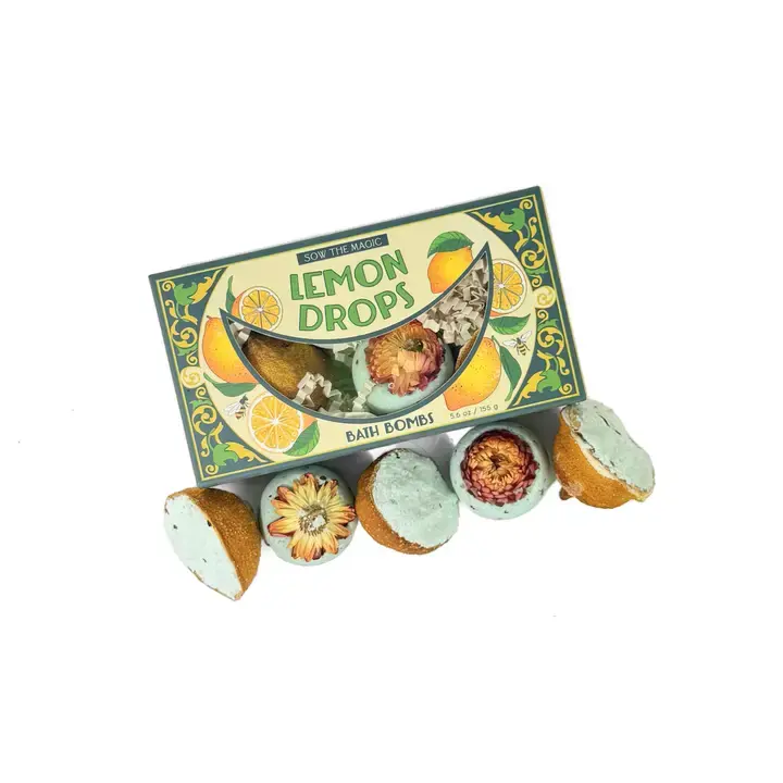 Natural Lemon Drop Bath Bomb Set - Tumbleweed Shop & Studio