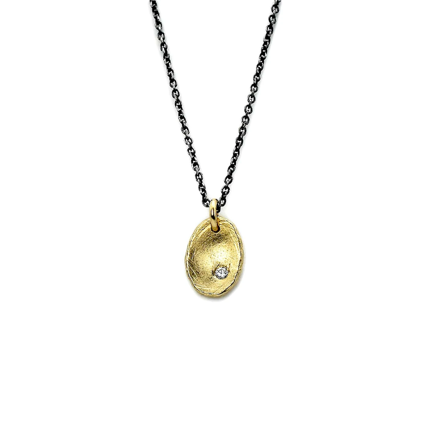 J&I Jewelry Diamond Gold Tab Necklace - Coyote Moon