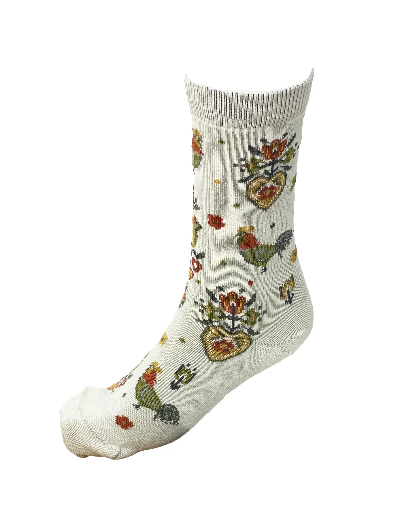 Zkano Rise 'n Shine Organic Cotton Crew Socks - Coyote Moon