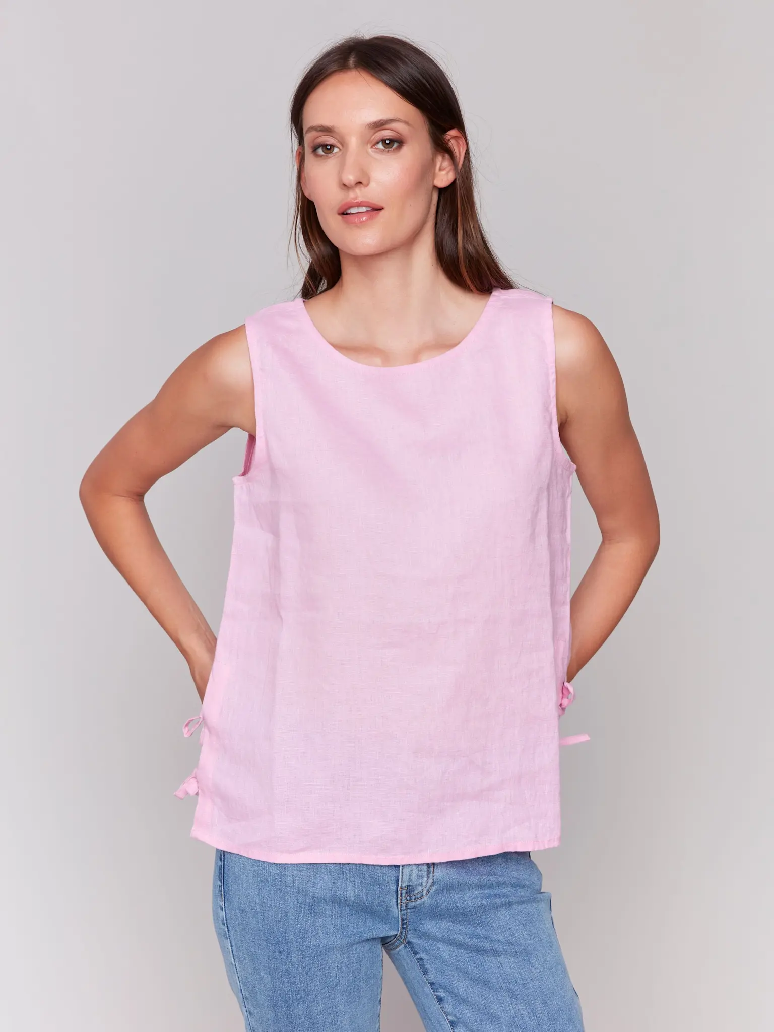 Charlie B Side Tie Tank Top - Coyote Moon