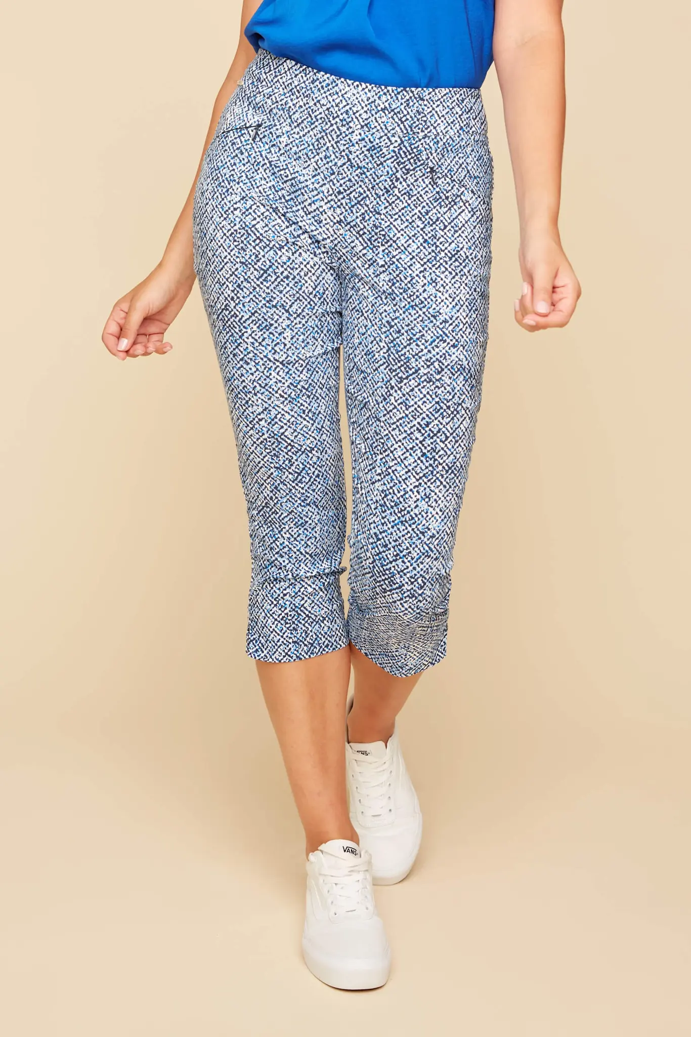 Renuar Woven Capri Pants - Coyote Moon