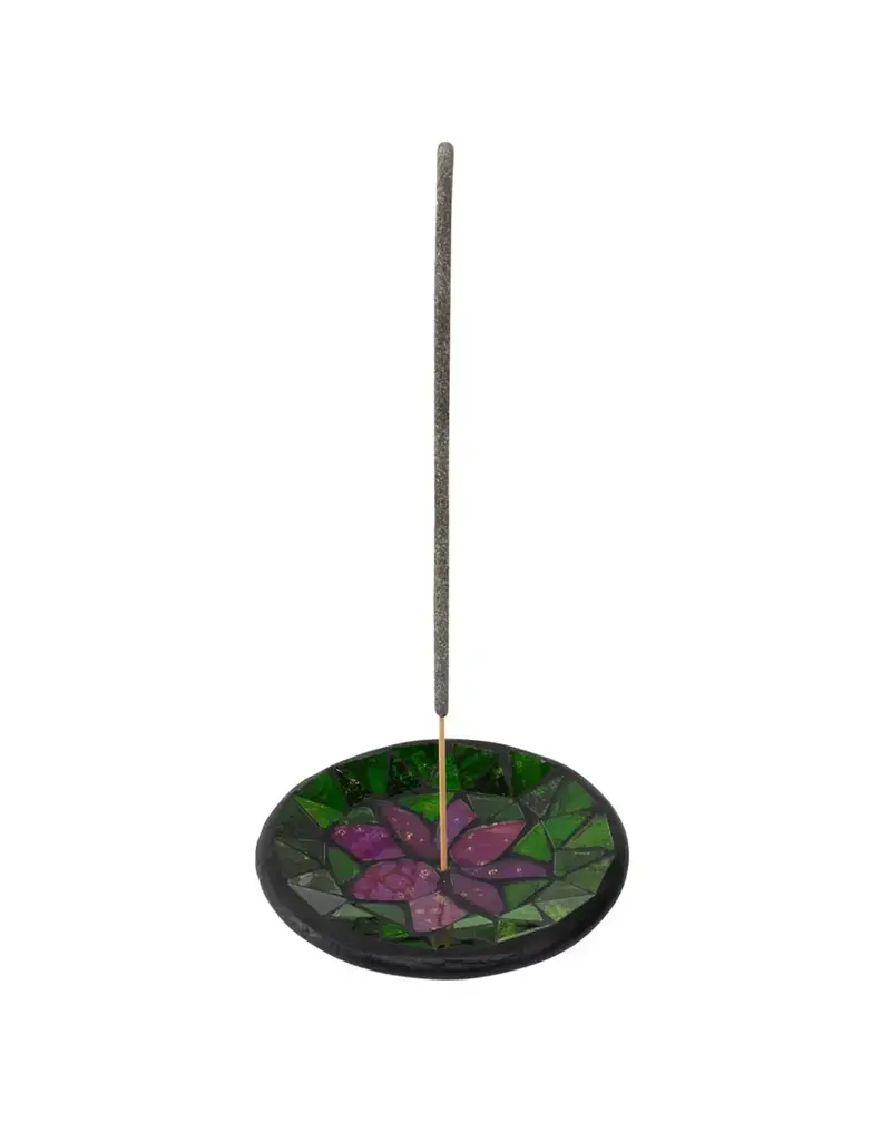 Benjamin International Glass Lotus Incense Burner - Coyote Moon