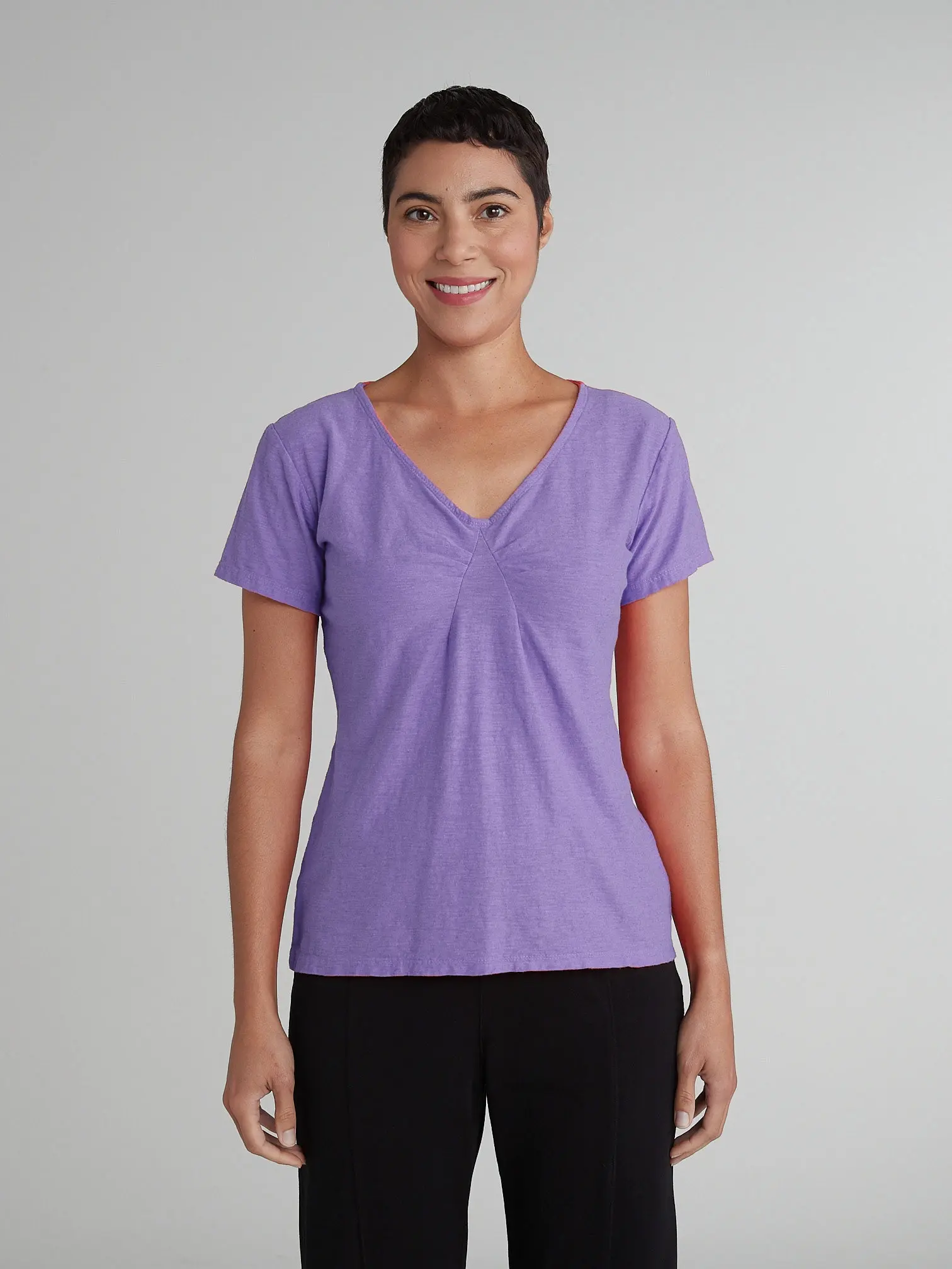 Cut Loose Short Sleeve Tuck Front Tee - Coyote Moon