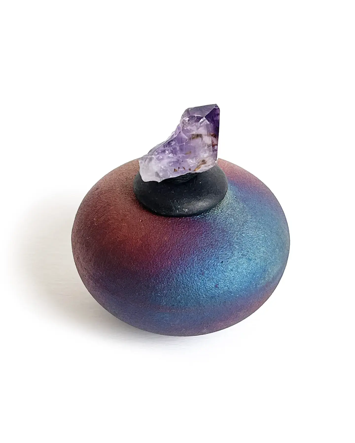 Raku Pottery Works Crystal Dream Jar - Coyote Moon