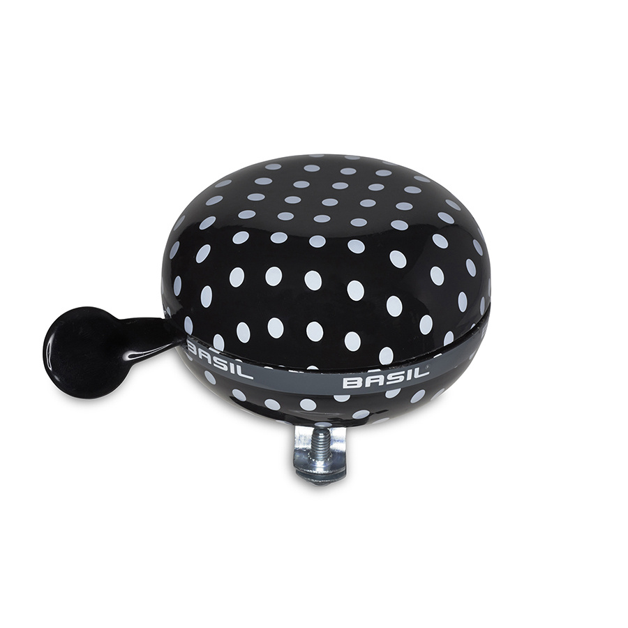 Basil, Polka Dot, Bell, 80mm, Black/White Dots - Popeyes Cycle and Sports