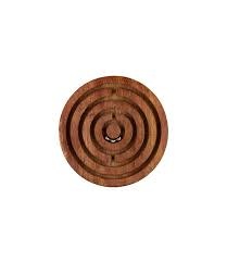 Mini Labyrinth Game -Hand carved wood - North Dakota State Museum