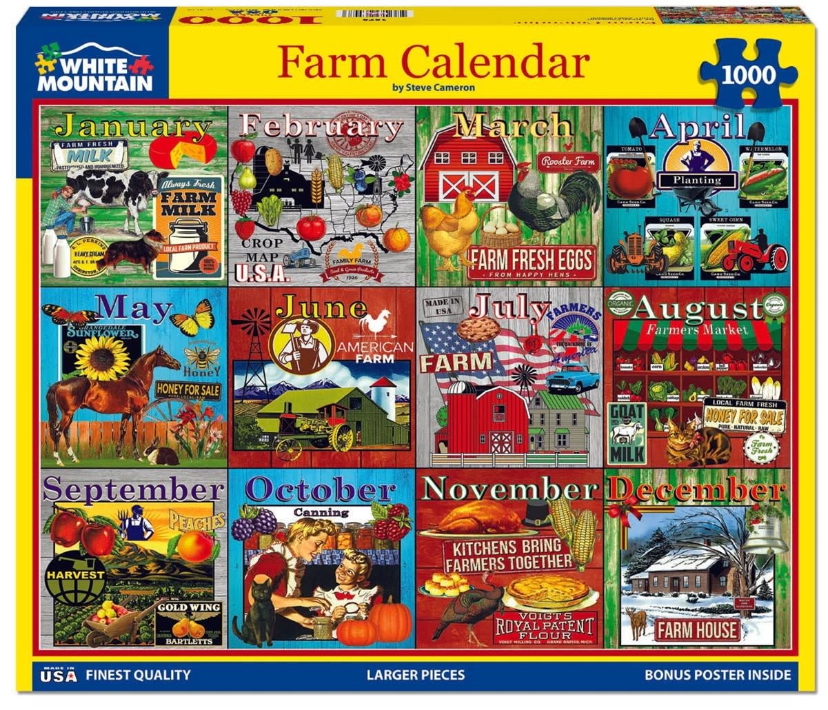 Farm Calendar 1000 Piece Jigsaw Puzzle - North Dakota State Museum