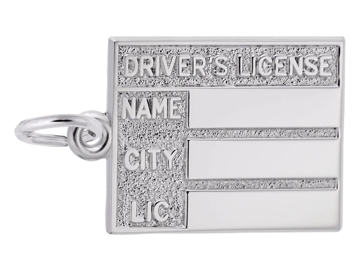 Rembrandt SS Drivers License Charm - Angel Haven Specialty Jewelers