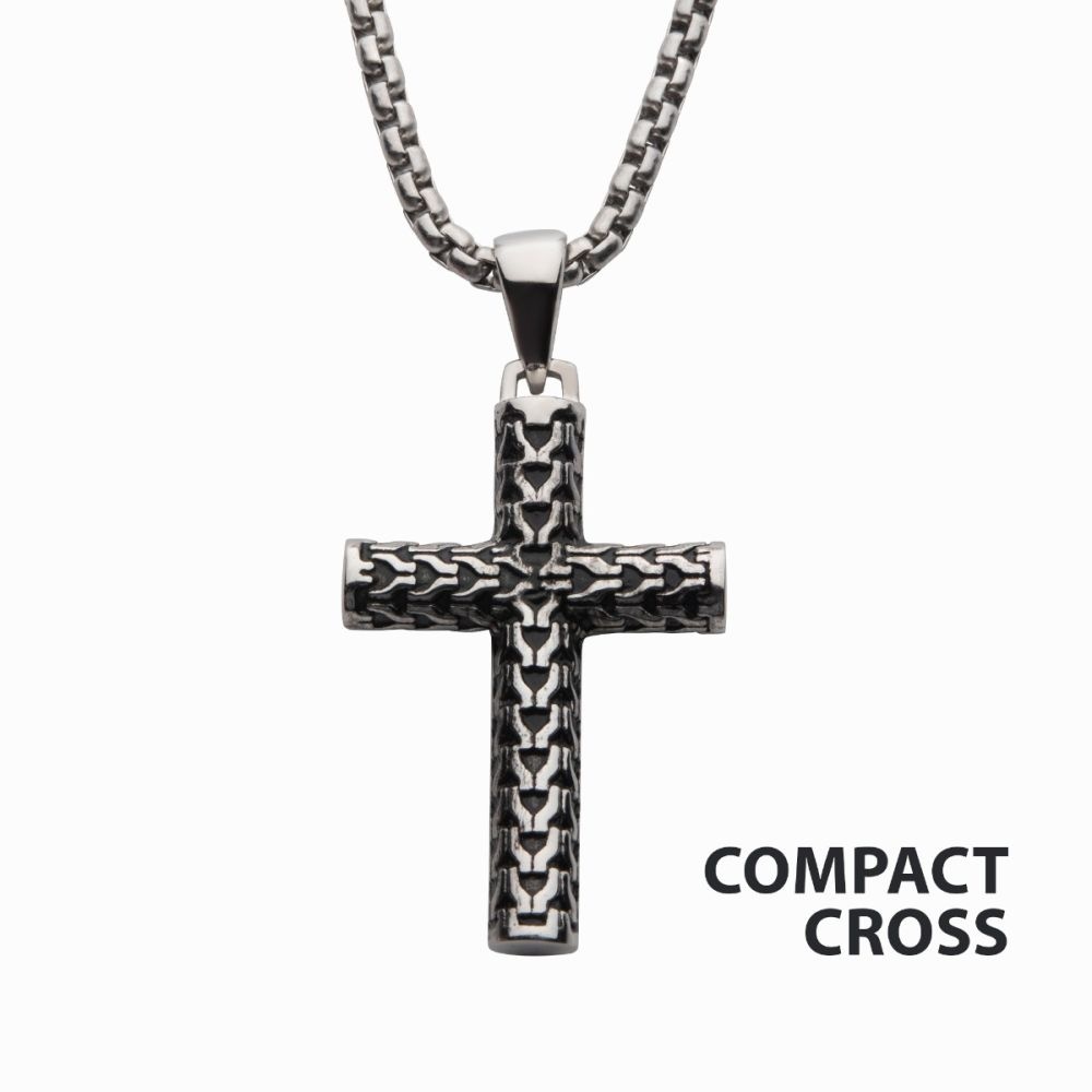 2mm Scale Cross Pendant - 22 inch - Angel Haven Specialty Jewelers