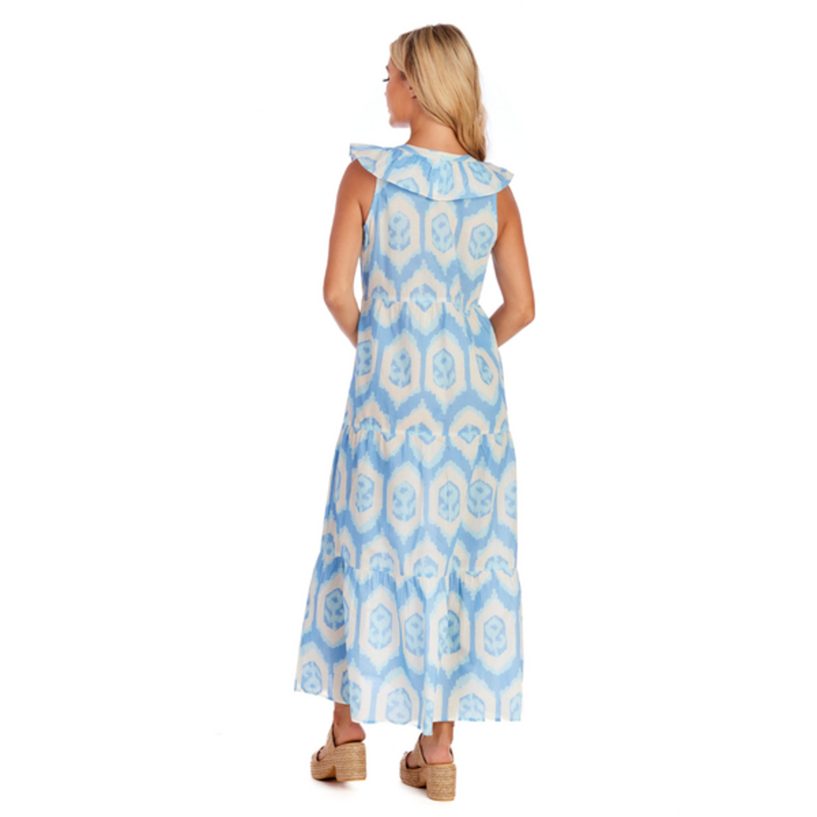 Blue Ikat Tanya Maxi Dress - Sorelle Boutique