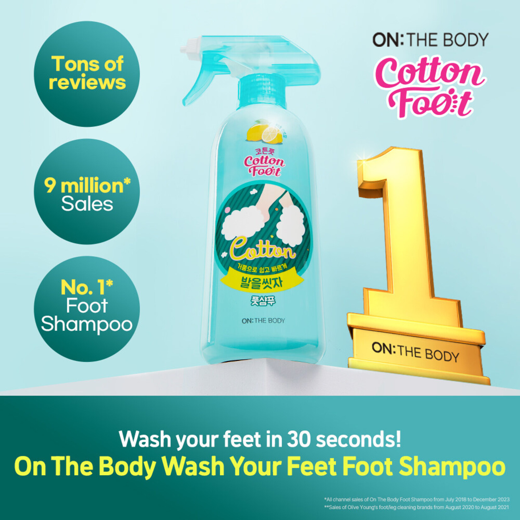 Fresh Lemon Cotton Foot Shampoo 385mL - Berry Young