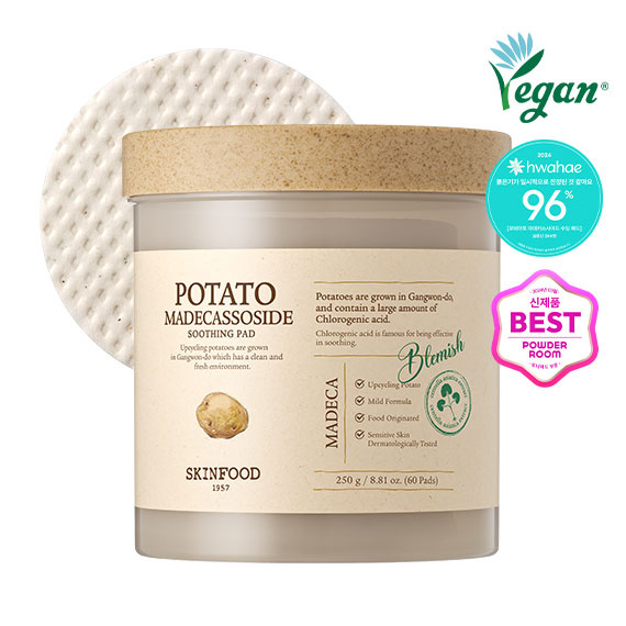 Potato Madecassoside Soothing Pad 60pcs - Berry Young