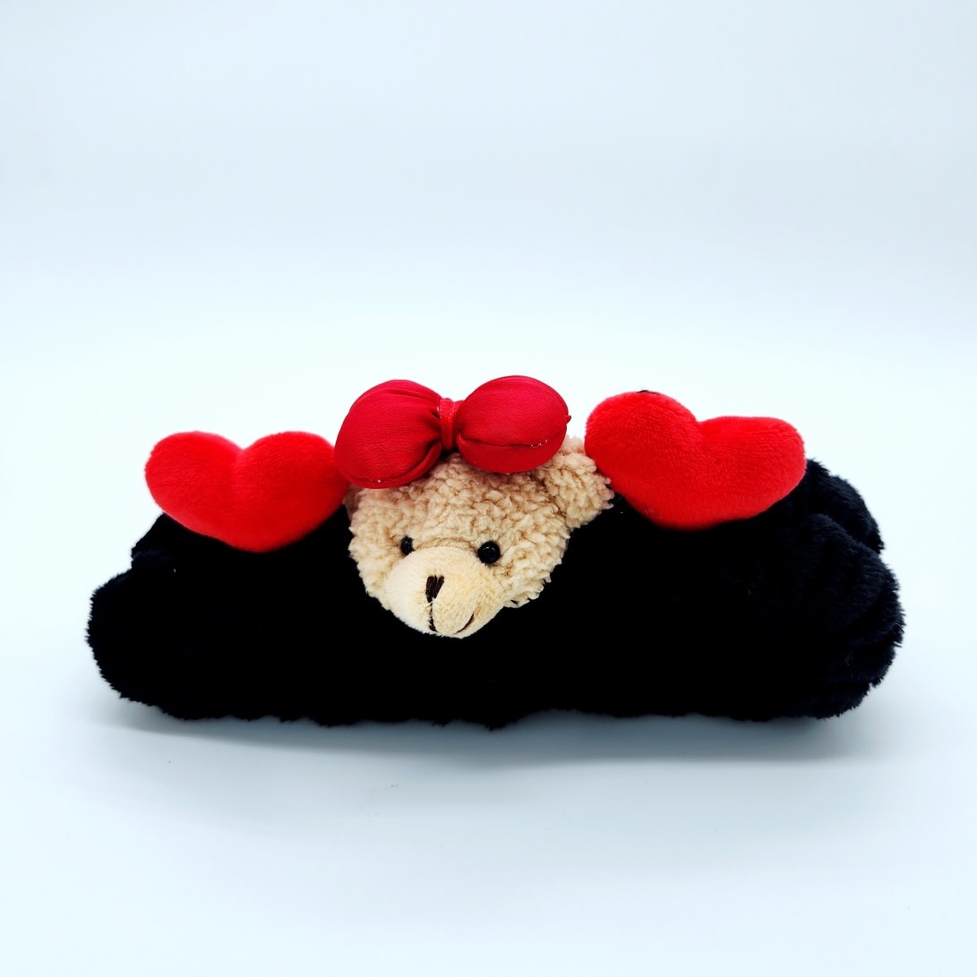 Heart Bear Shower Head Band - Berry Young