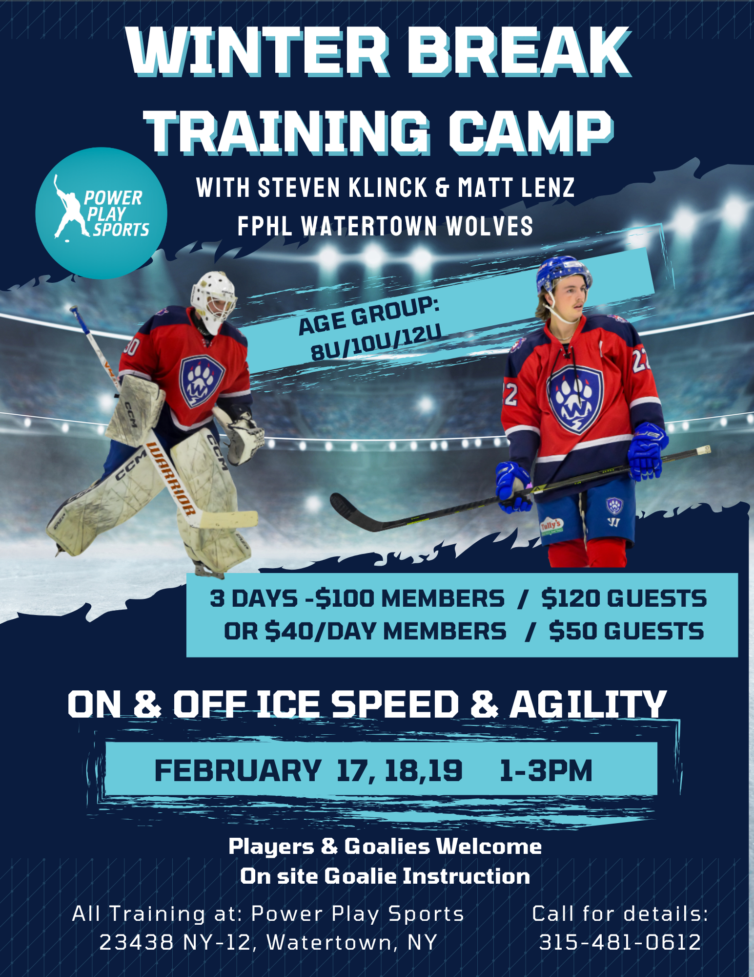 Training Camp with Klinck/Lenz-One Day Pass - Power Play Sports