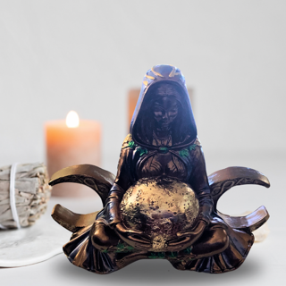 Temu Triple Moon Goddess Altar Statue - Artemisia Botanicals