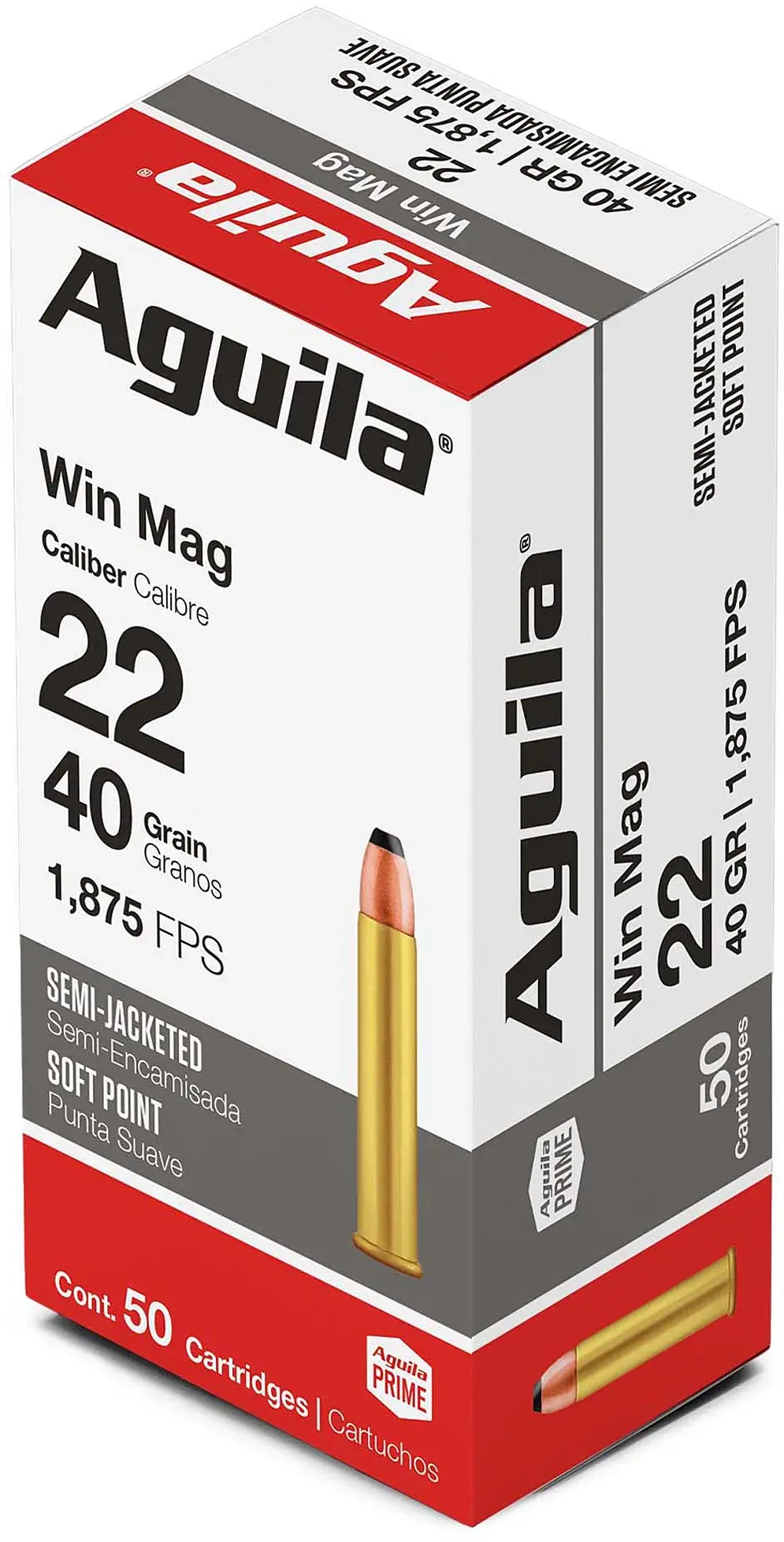 Munitions Aguila Soft Point Cal.22 Win Mag 40gr - Pronature ...