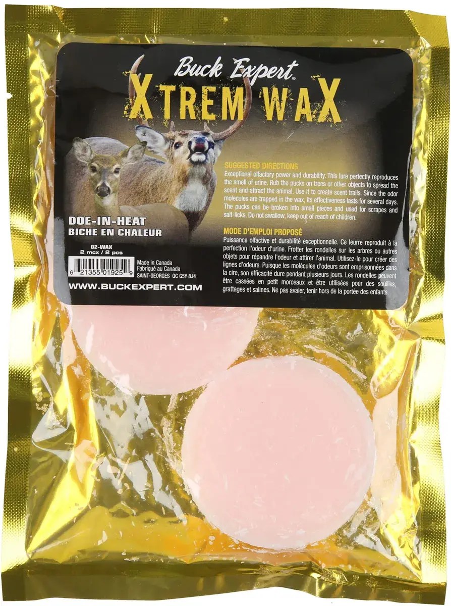Cire Biche En Chaleur Buck Expert Pour Chevreuil "Xtrem Wax" - 2/pqt ...