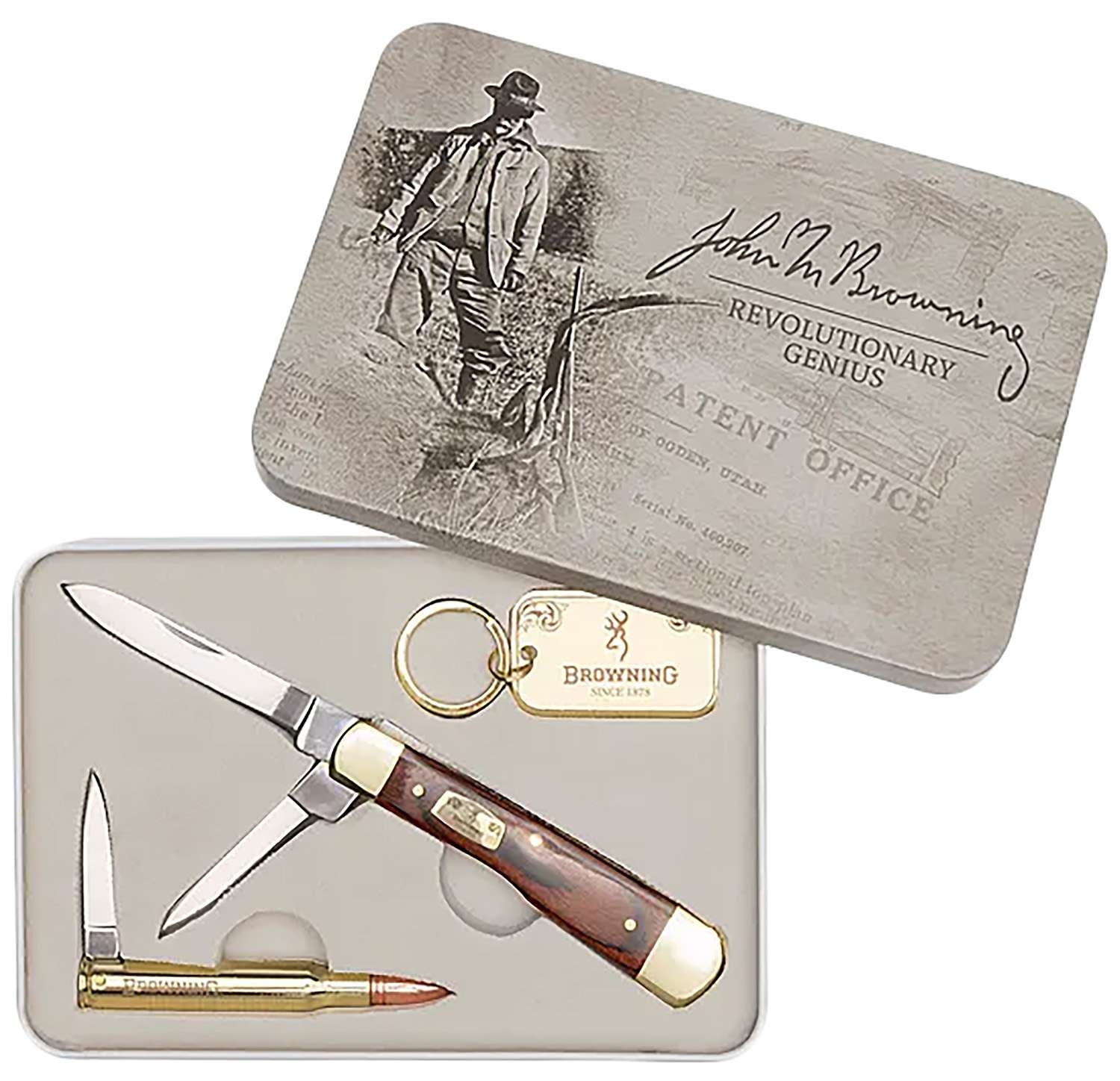 Browning Knife Set with John Browning 25 Metal Box - Pronature ...