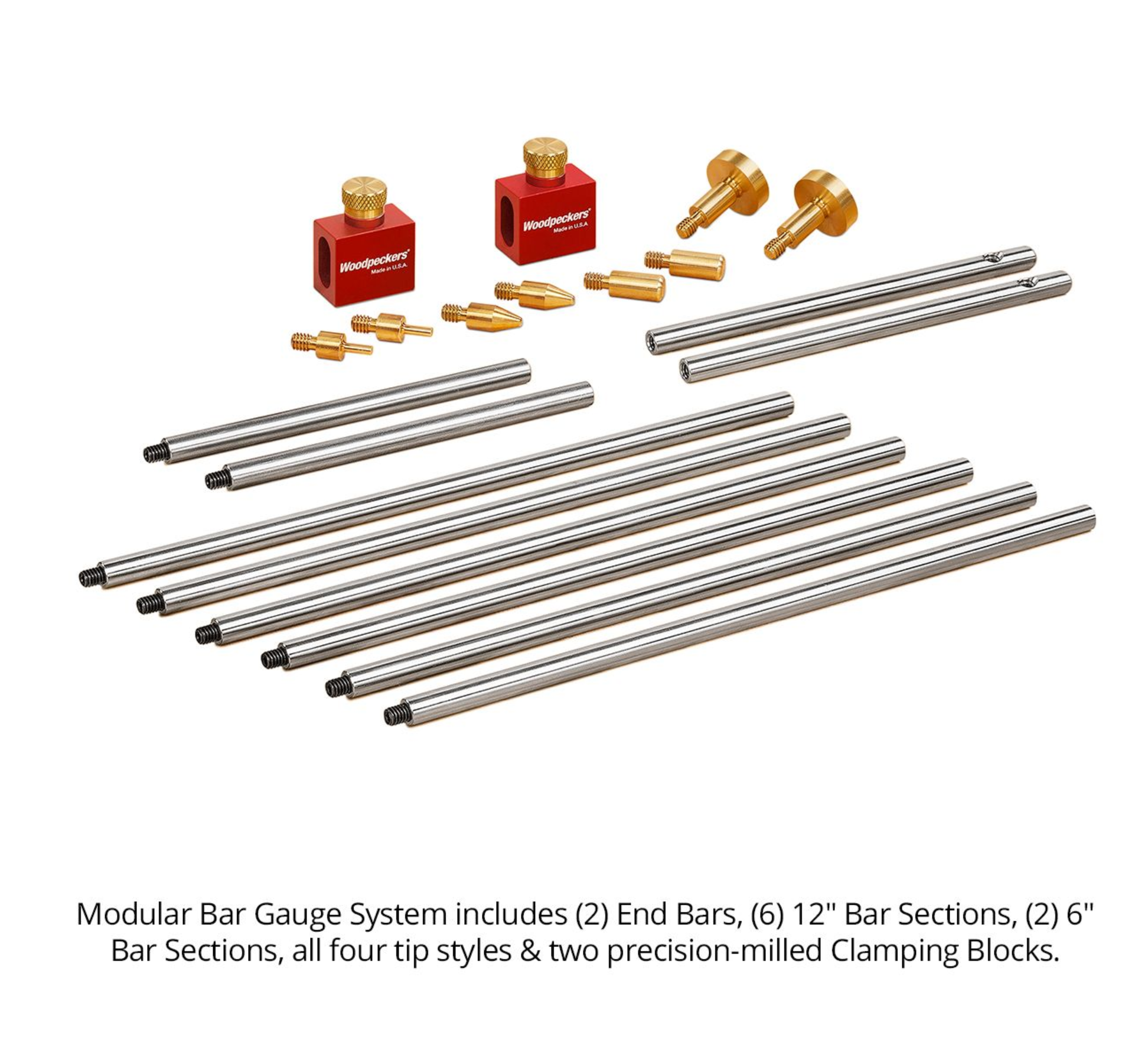 Deluxe Modular Bar Gauge System MBGTS-SYS-23 - Indivisible Hardwoods