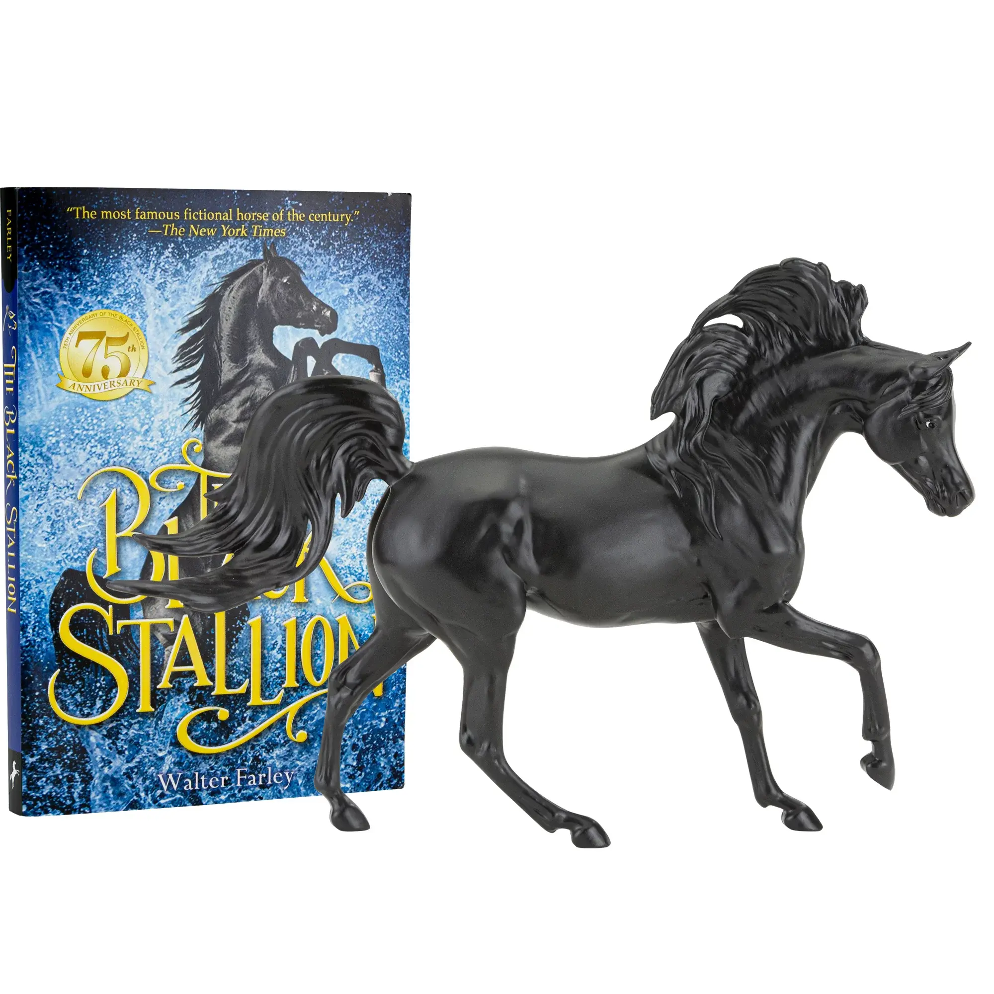 6181 Black Stallion Horse and Book Set 1:12 - Chuck's Trains & Hobby Depot