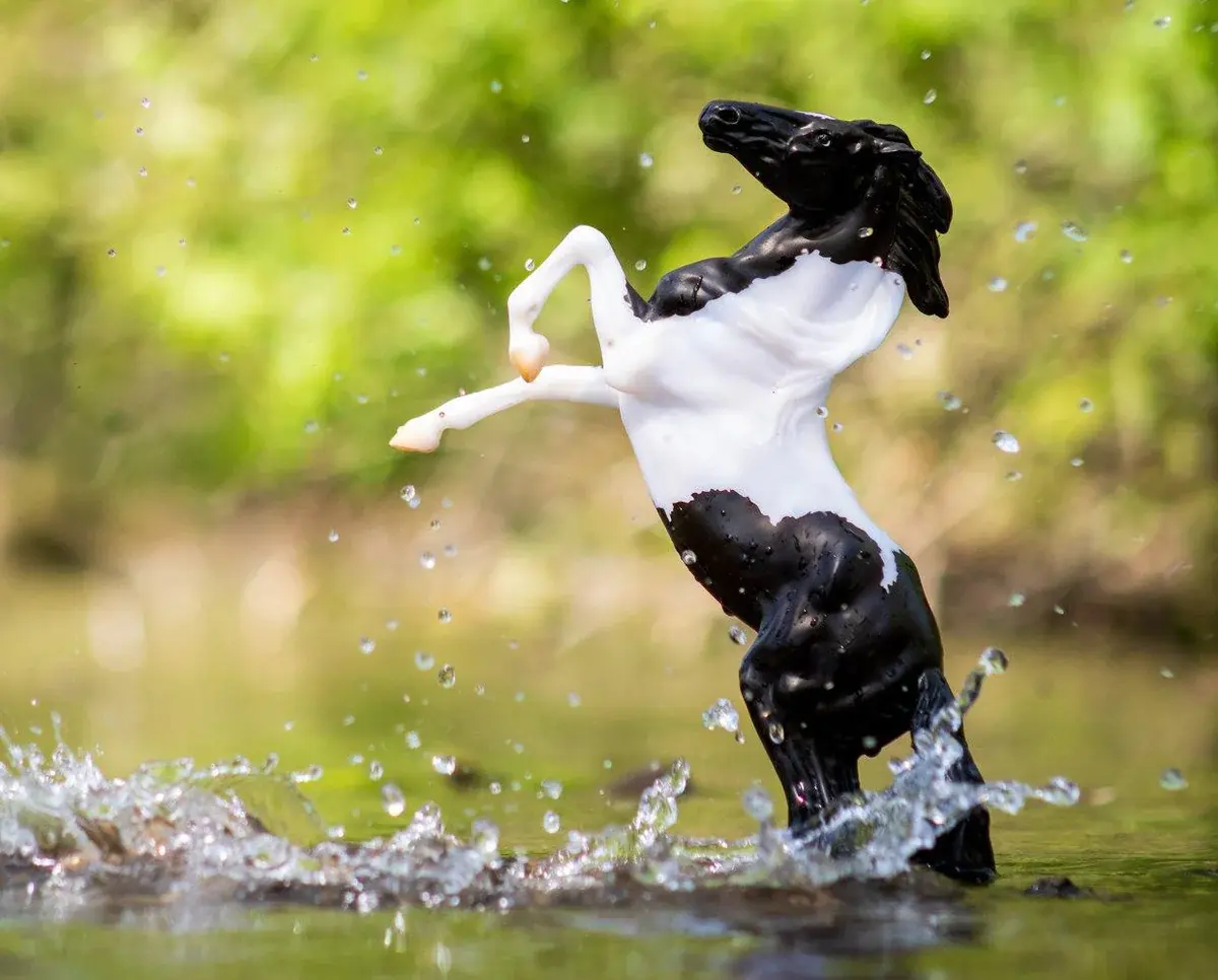 961 Black Pinto Rearing Mustang 1:12 - Chuck's Trains & Hobby Depot