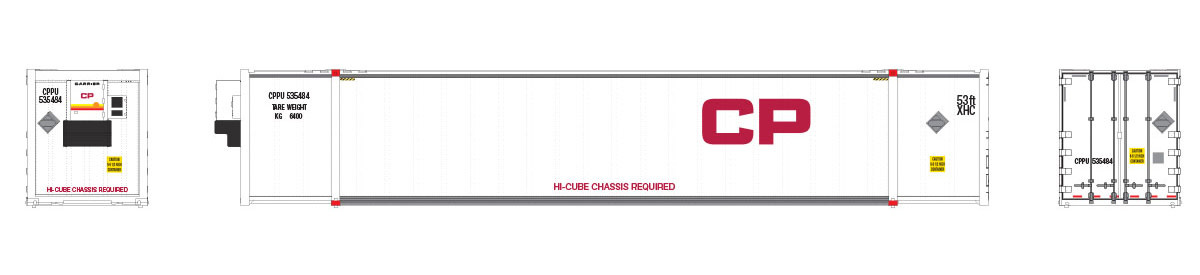 402005 HO 53' CP Container 2-Pack - Chuck's Trains & Hobby Depot