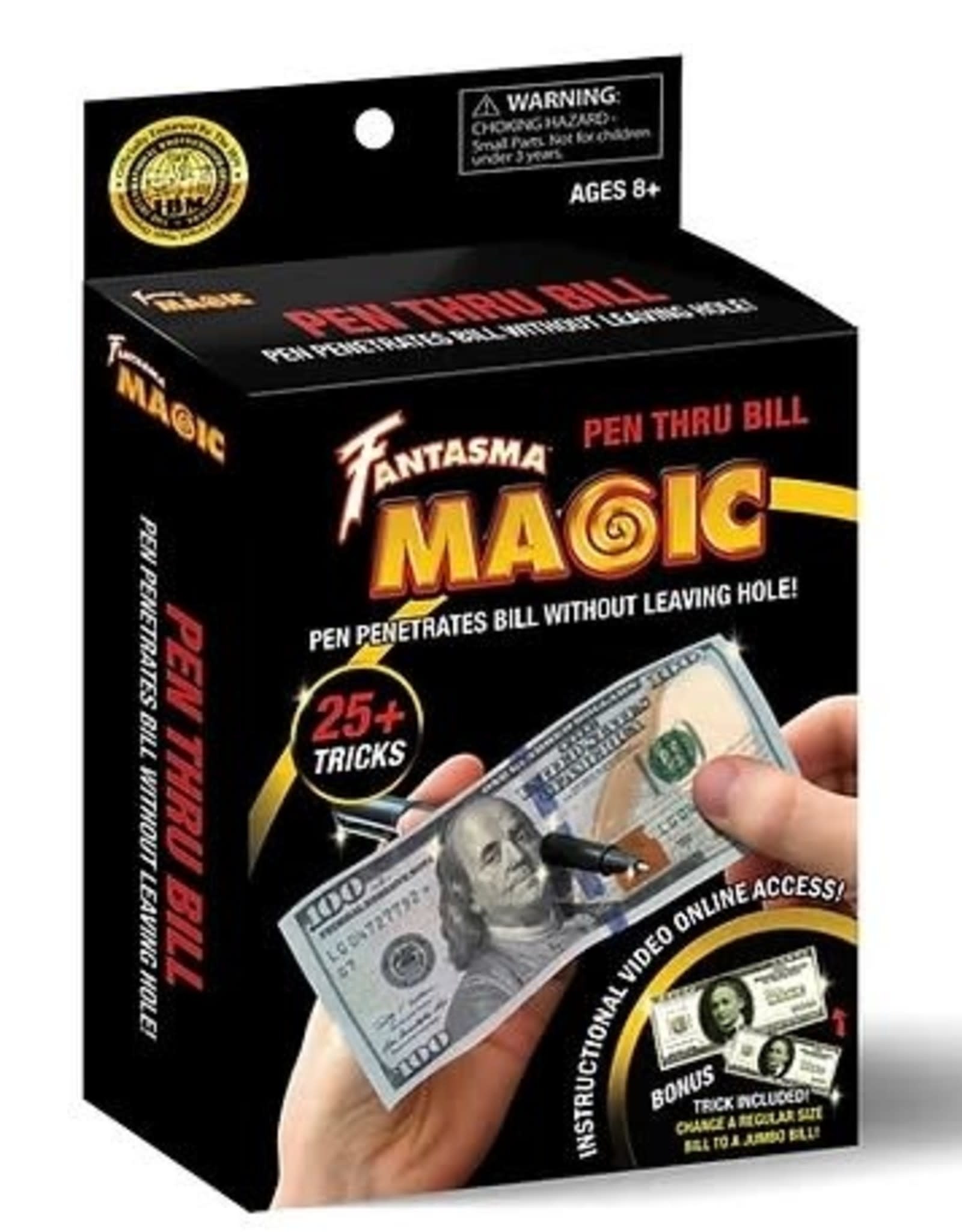 Fantasma Pen through Bill - 25+ Magic Trick Set - Chuck's Trains & Hobby Depot