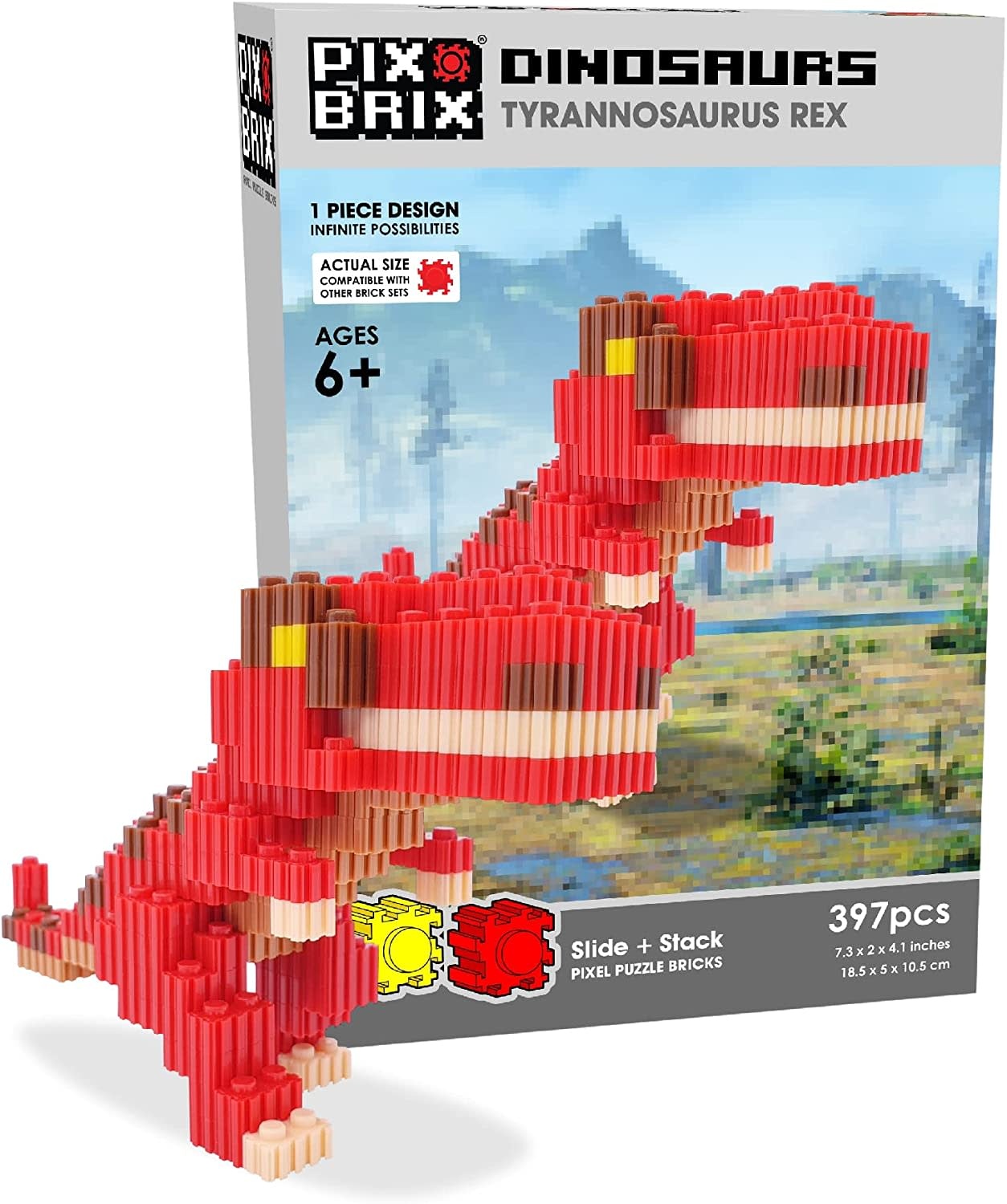 Pix Brix Tyrannosaurus Rex Dino Pix Brix - Chuck's Trains & Hobby Depot