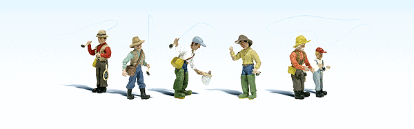 Woodland Scenics 1910 HO Fly Fishermen - Chuck's Trains & Hobby Depot