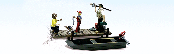 Woodland Scenics 1923 HO Family Fishing - Chuck's Trains & Hobby Depot