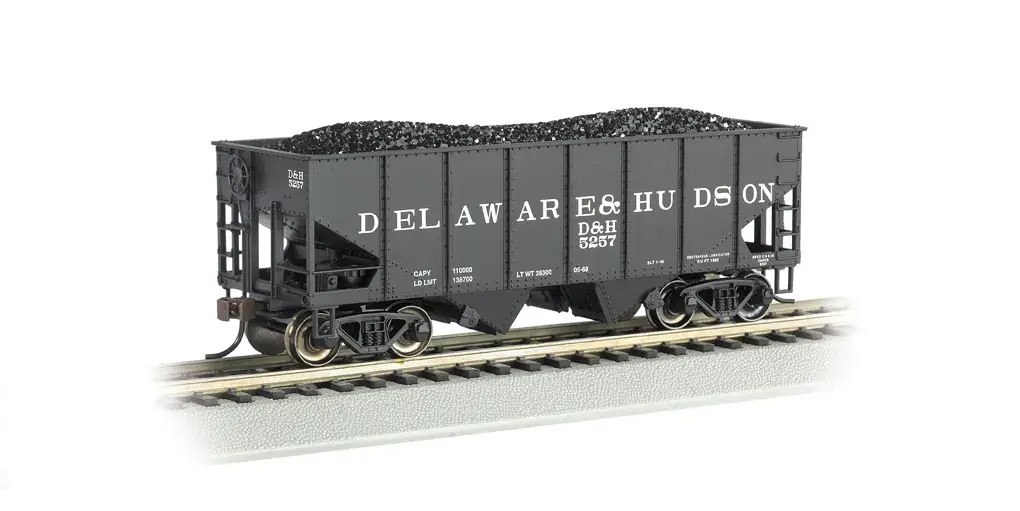 19505 HO 55-Ton 2-Bay Hopper w/Coal Load, Delaware & Hudson - Chuck's ...
