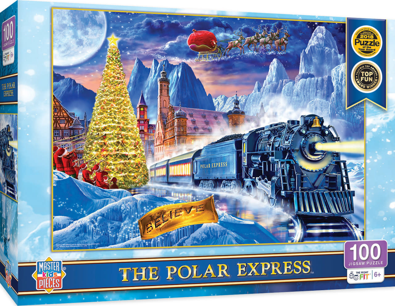 MasterPieces 11935 Polar Express - Right Fit 100 Piece Christmas Puzzle ...