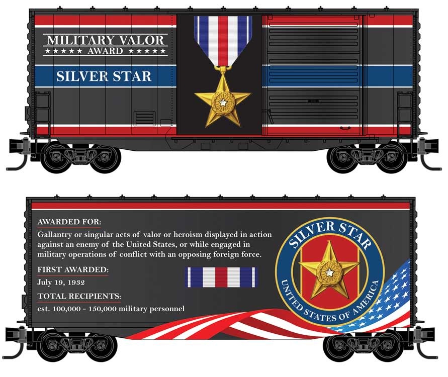 Micro Trains Line 10100765 N Military Valor Award Car- Silver Star ...