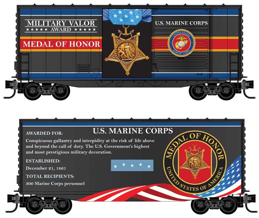 Micro Trains Line 10100763 N Military Valor Award Car- U.S. Marine ...