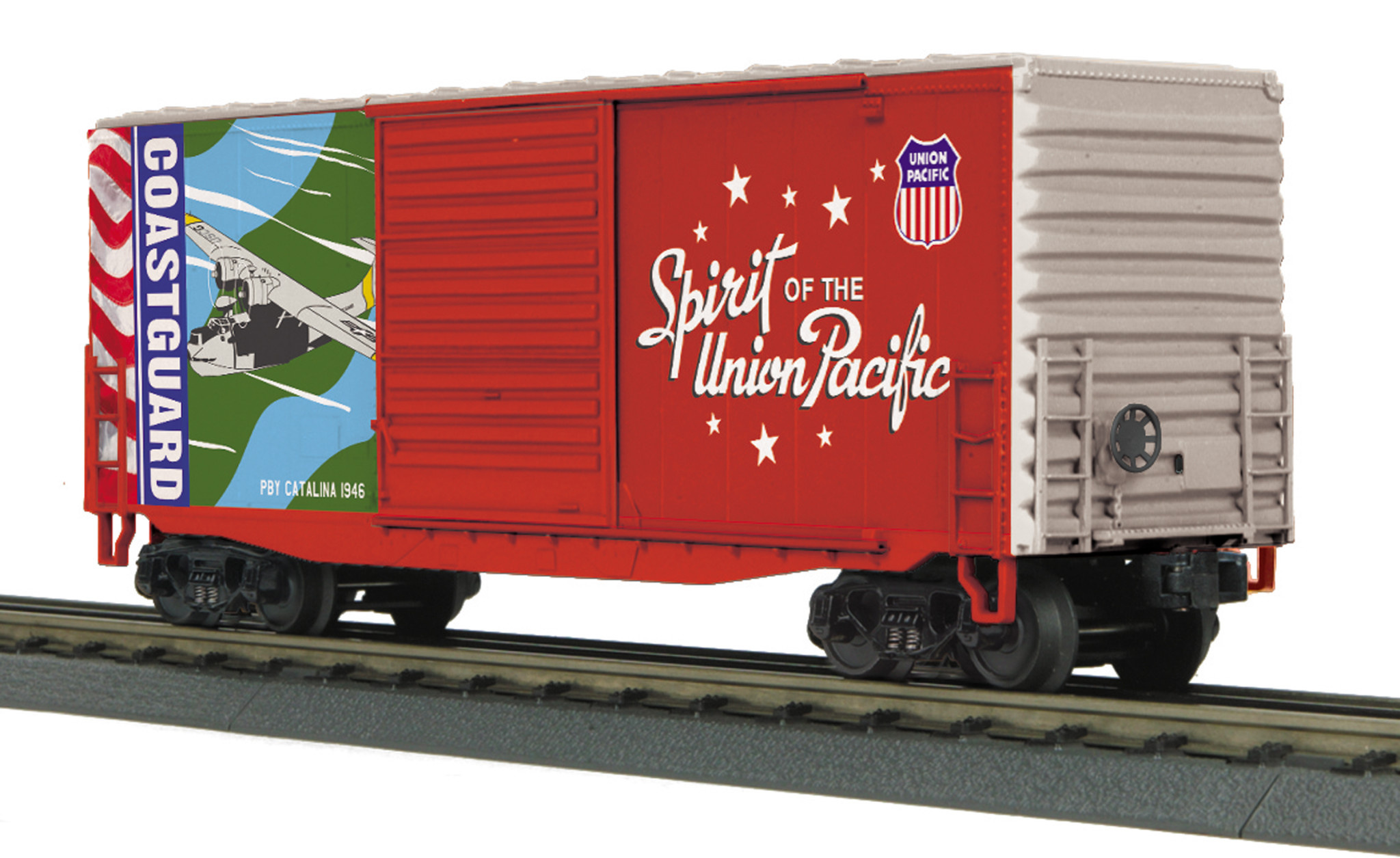 MTH 3074924 O 40' High Cube Boxcar UP Coast Guard - Chuck's Trains ...